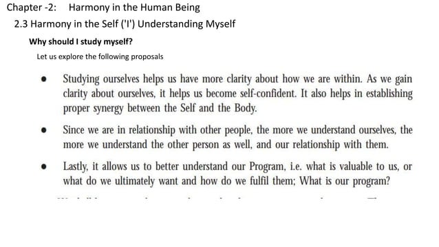 UNIVERSAL HUMAN VALUES -Harmony in the Human Being | PPTX