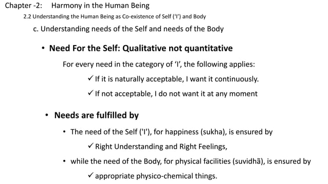 UNIVERSAL HUMAN VALUES -Harmony in the Human Being | PPTX