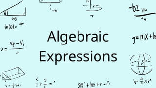 Chapter 2 Algebraic Expression. Adding and Subtracting Polynomials | PPTX