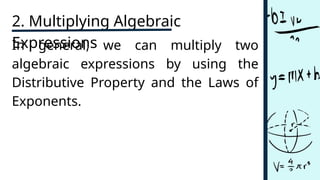 Chapter 2 Algebraic Expression. Adding and Subtracting Polynomials | PPTX