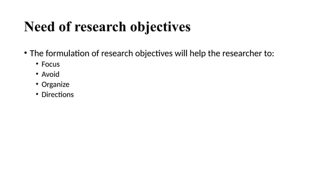 RESEARCH PROBLEM, objectives, operational definitions, variables | PPTX