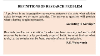RESEARCH PROBLEM, OBJECTIVES, OPERATIONAL DEFINITIONS | PPTX
