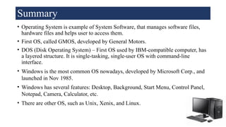 Introduction to Operating system (health informatics) | PPTX