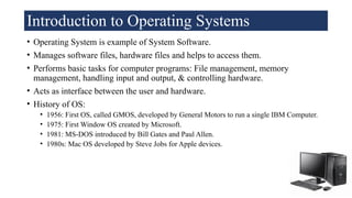 Introduction to Operating system (health informatics) | PPT