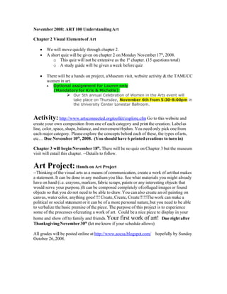 Chapter 2 And 3 Art | DOC | Painting | Arts and Crafts