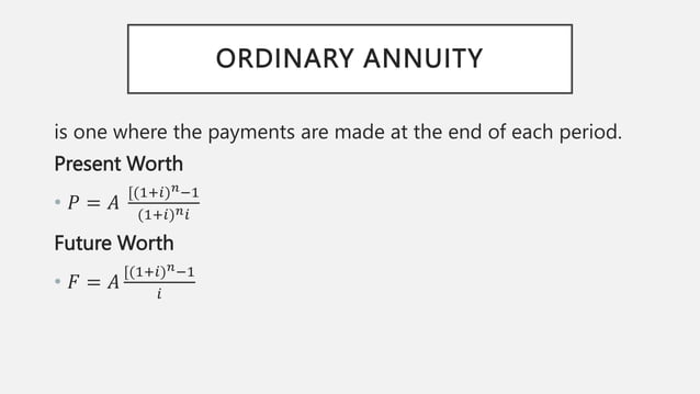 Chapter-2-ANNUITIES.pptx | Stocks and Bonds | Personal Investing