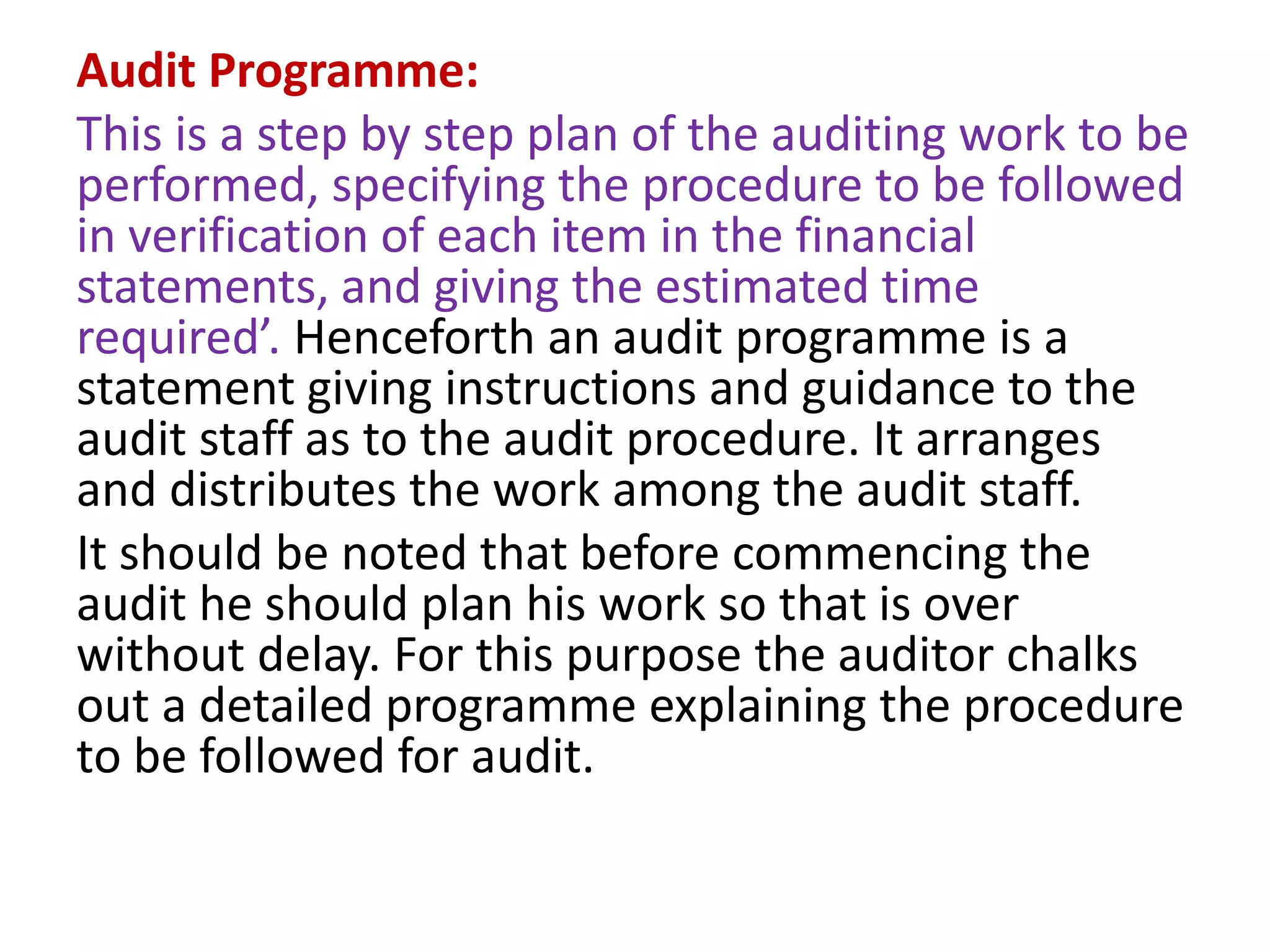 Chapter 2 -audit programme | PPTX