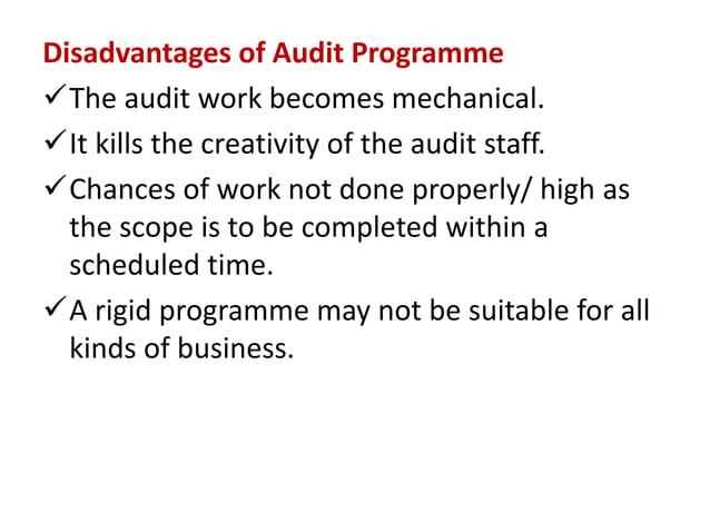 Chapter 2 -audit programme | PPT