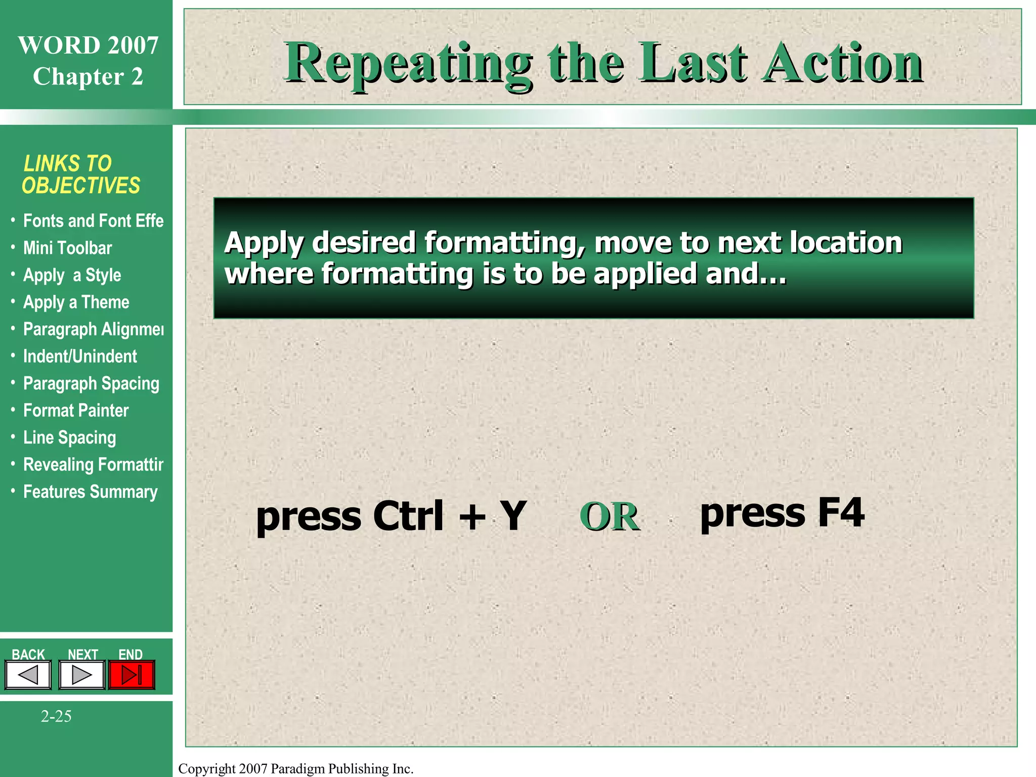 Word Chapter 2 - Formatting Characters and Paragraphs | PPT