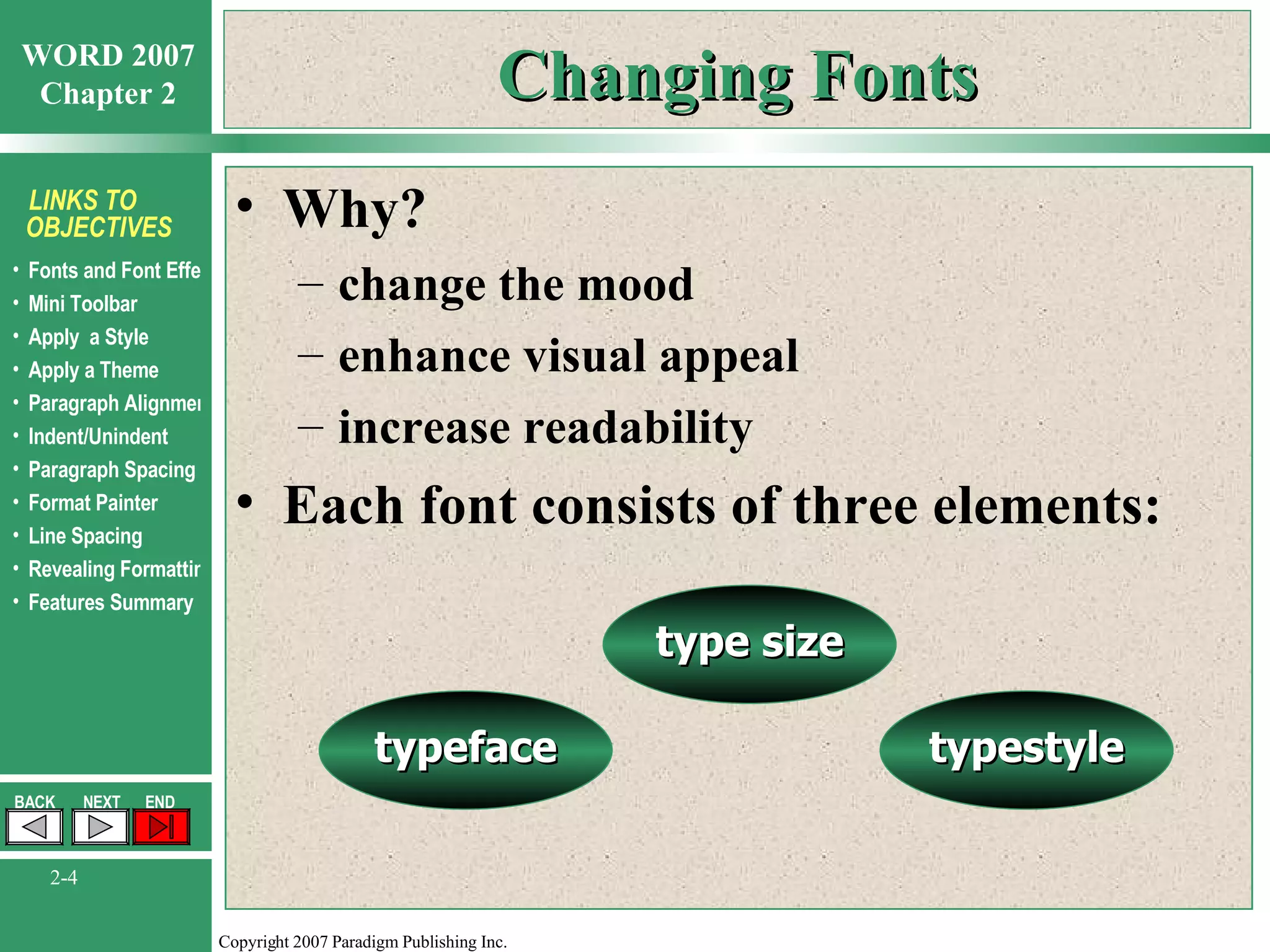 Word Chapter 2 - Formatting Characters and Paragraphs | PPT