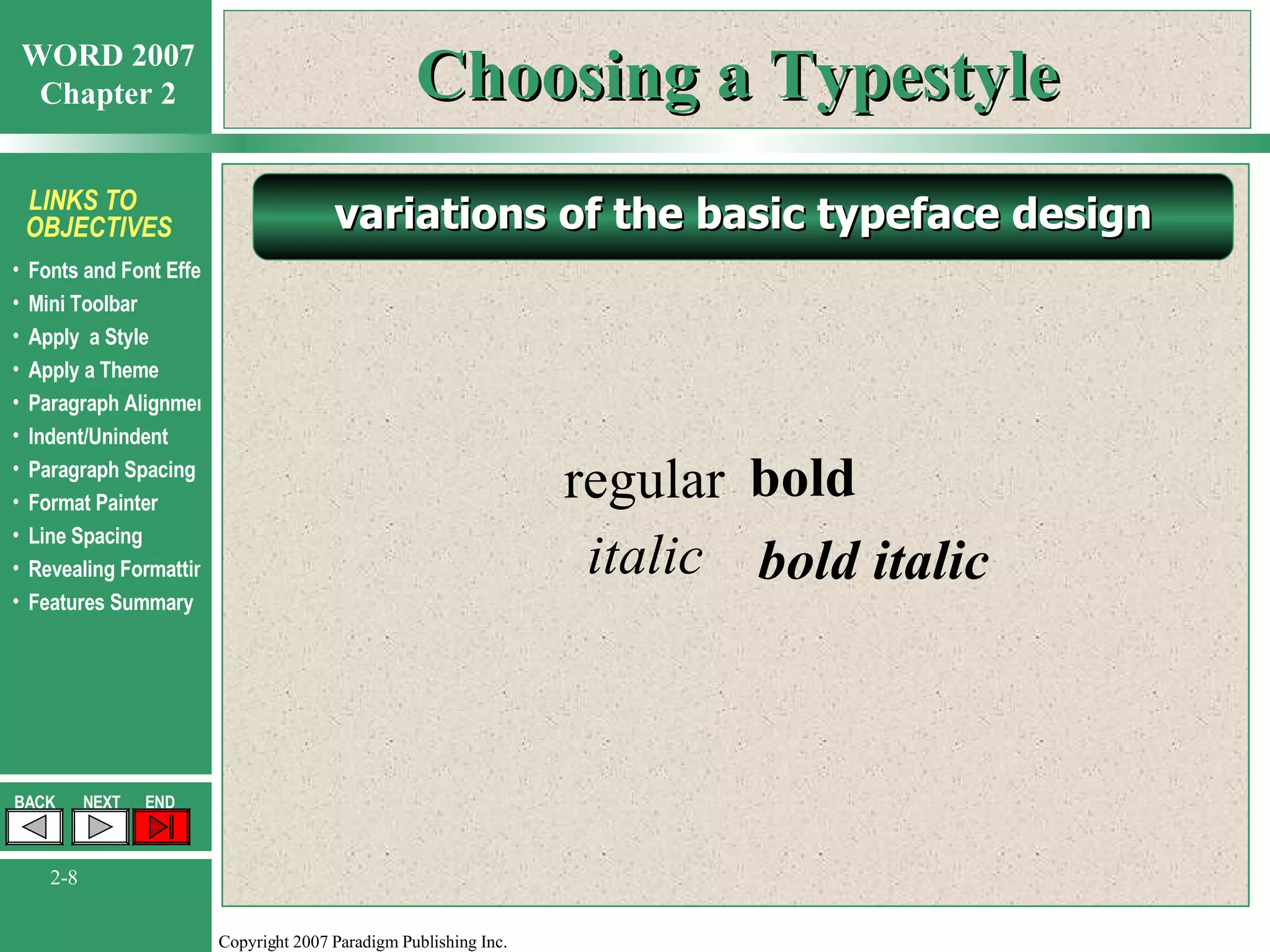Word Chapter 2 - Formatting Characters and Paragraphs | PPT