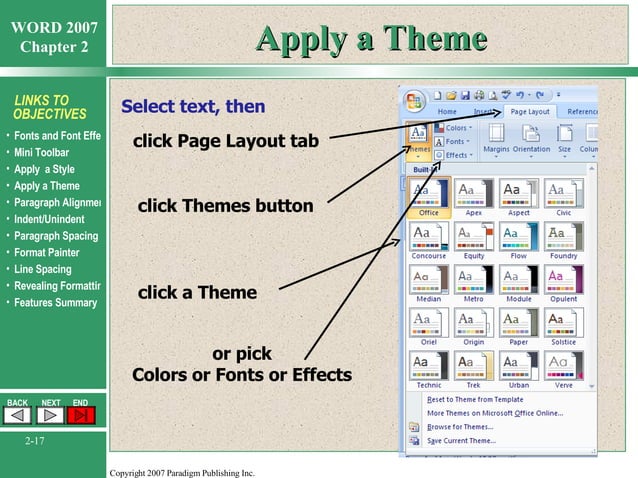 Word Chapter 2 - Formatting Characters and Paragraphs | PPT | Desktop Publishing | Computer ...