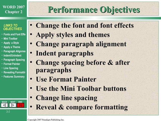 Word Chapter 2 - Formatting Characters and Paragraphs | PPT | Desktop Publishing | Computer ...