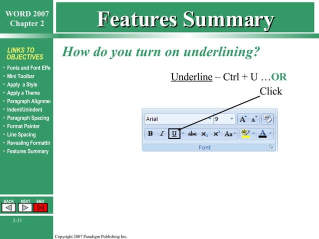 Word Chapter 2 - Formatting Characters and Paragraphs | PPT | Desktop Publishing | Computer ...