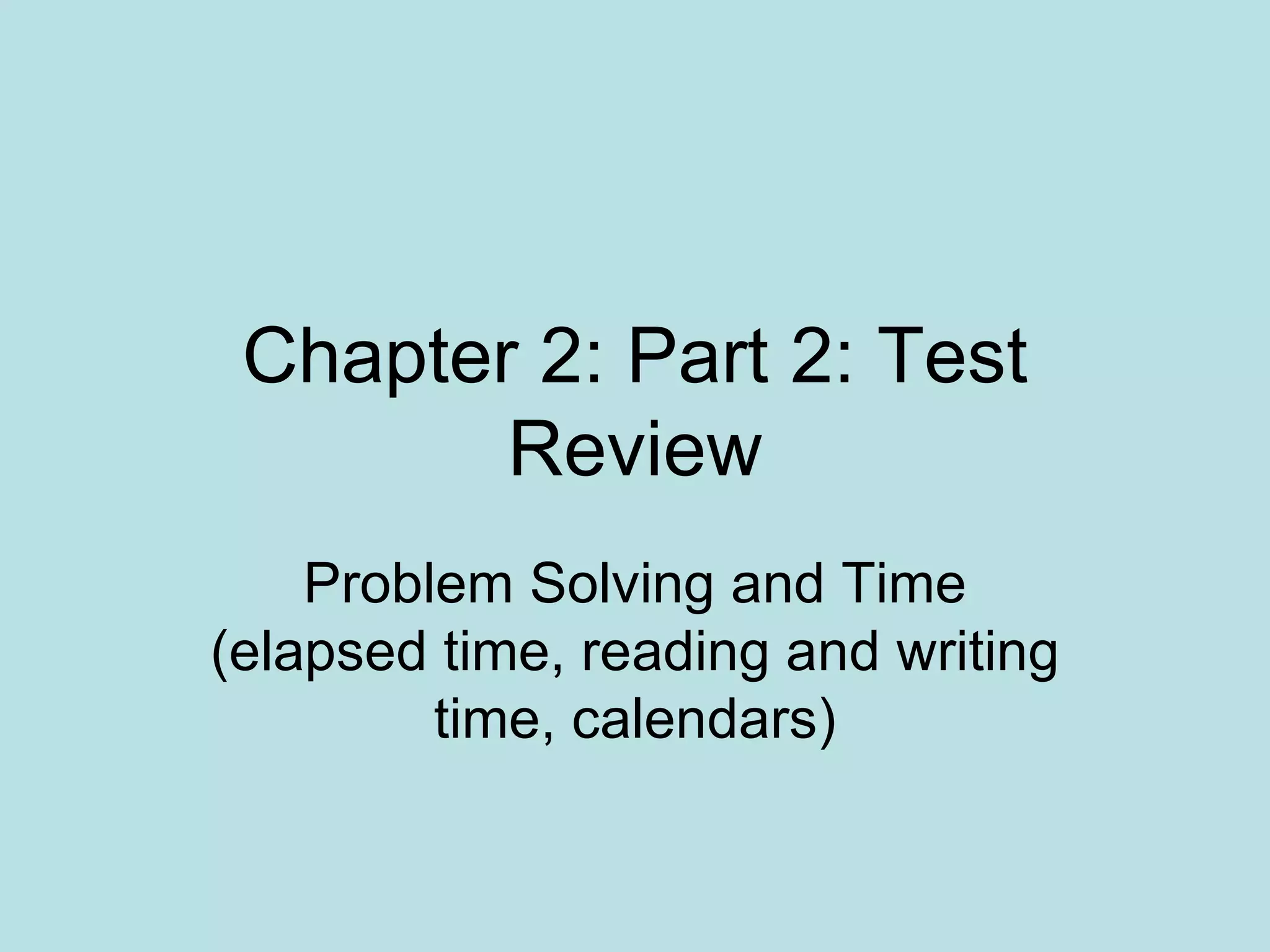 Chapter 2 Part 2 Review | PPT