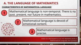 Mathematical Language and Symbols - College Math | PPT