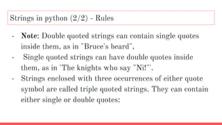 Introduction to Python Values, Variables Data Types Chapter 2 | PPT