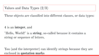 Variables in Python & Data Types and Their Values | PDF