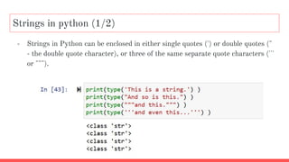 Variables in Python & Data Types and Their Values | PDF
