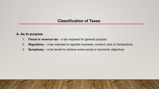 TAXATION.ppt for second year college that learning business. | PPTX