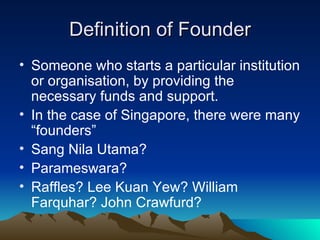 Chapter 2 - Who is the real founder of Singapore? | PPT