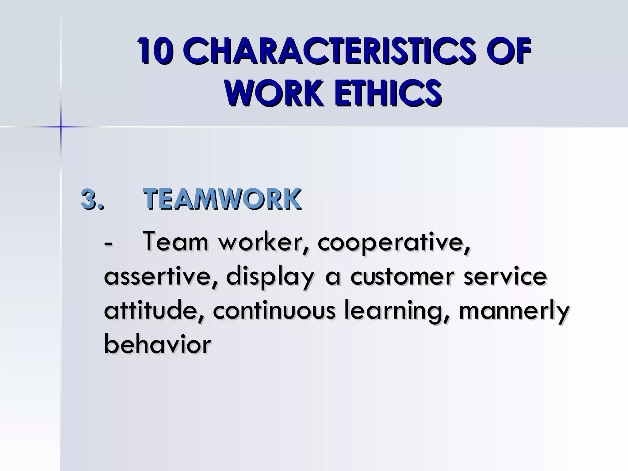 Chapter 2 Work Ethics | PPT