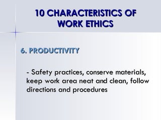 Chapter 2 Work Ethics | PPT