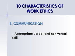 Chapter 2 Work Ethics | PPT