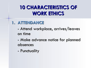 Chapter 2 Work Ethics | PPT