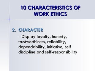 Chapter 2 Work Ethics | PPT