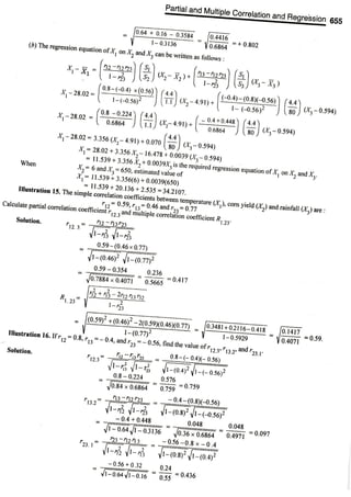 Partial and multiple correlation and regression | PDF