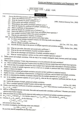Partial and multiple correlation and regression | PDF
