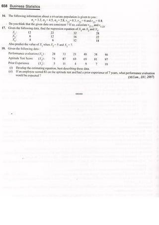 Partial and multiple correlation and regression | PDF