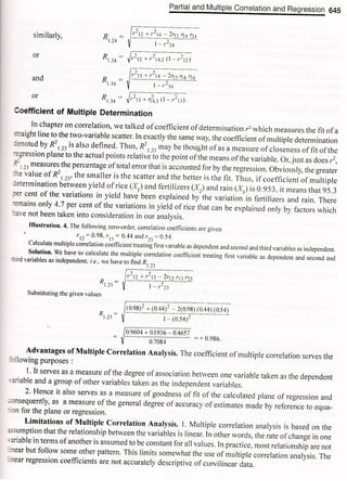 Partial and multiple correlation and regression | PDF
