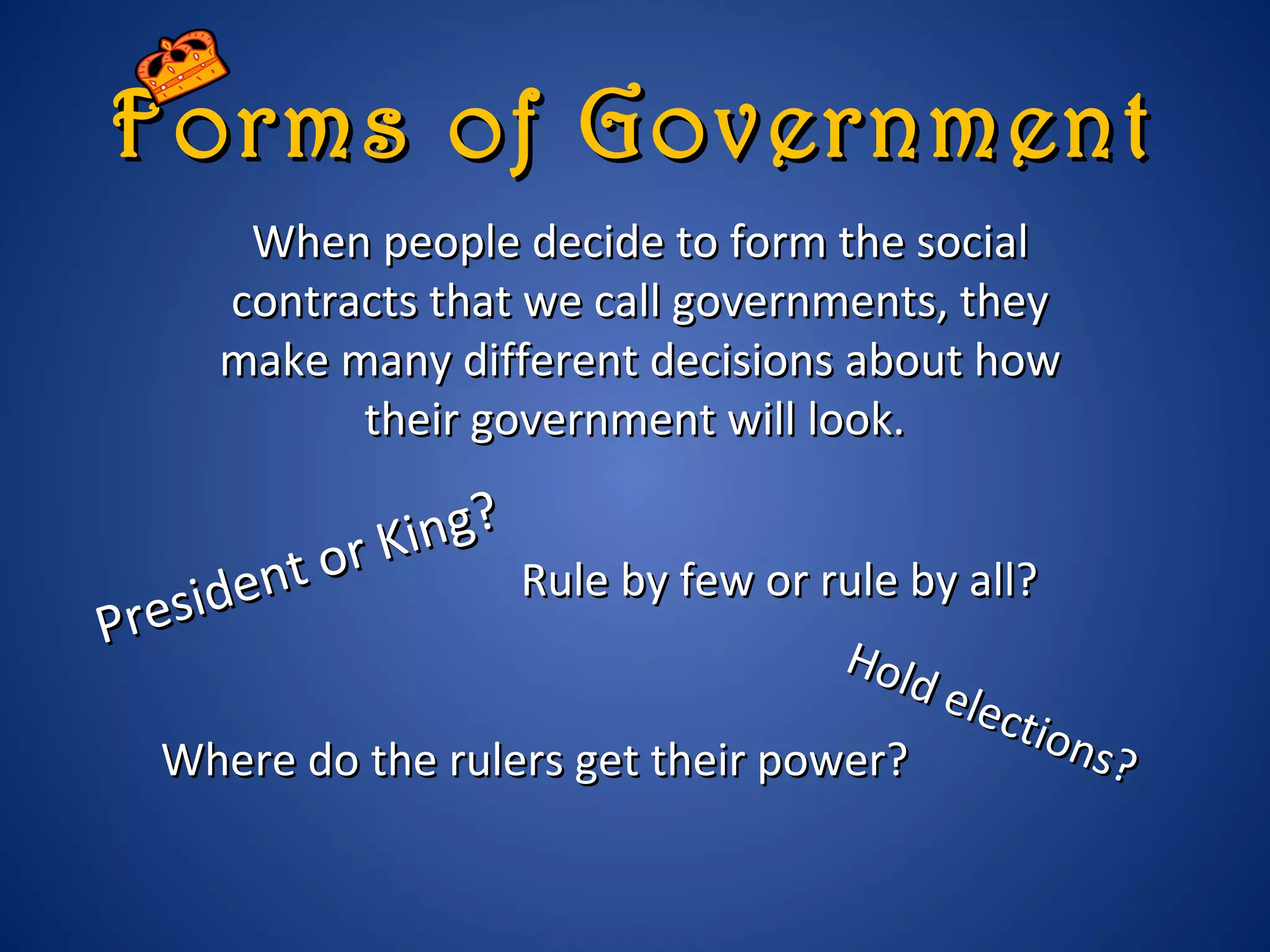 Chapter 2 types of government who rules | PPT