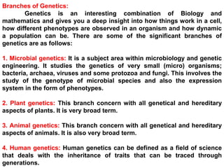 Chapter.1. Introduction of genetics | PPTX