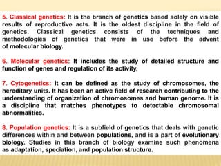 Chapter.1. Introduction of genetics | PPTX