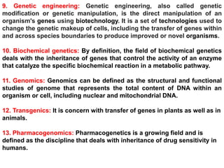 Chapter.1. Introduction of genetics | PPTX