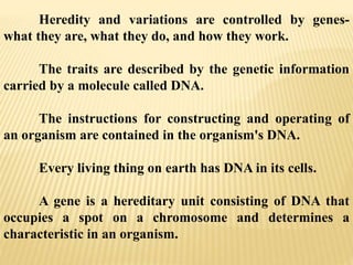 Chapter.1. Introduction of genetics | PPTX