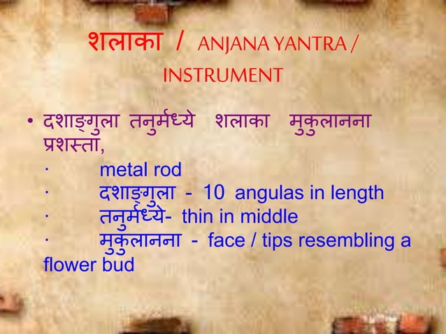 Ashtanga Hridaya Sutrasthan Chapter 23 ASCHOTANAM - ANJANA VIDHI ...