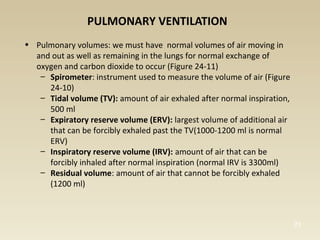 Respiratory #1, Pulmonary Ventilation - Physiology | PPT