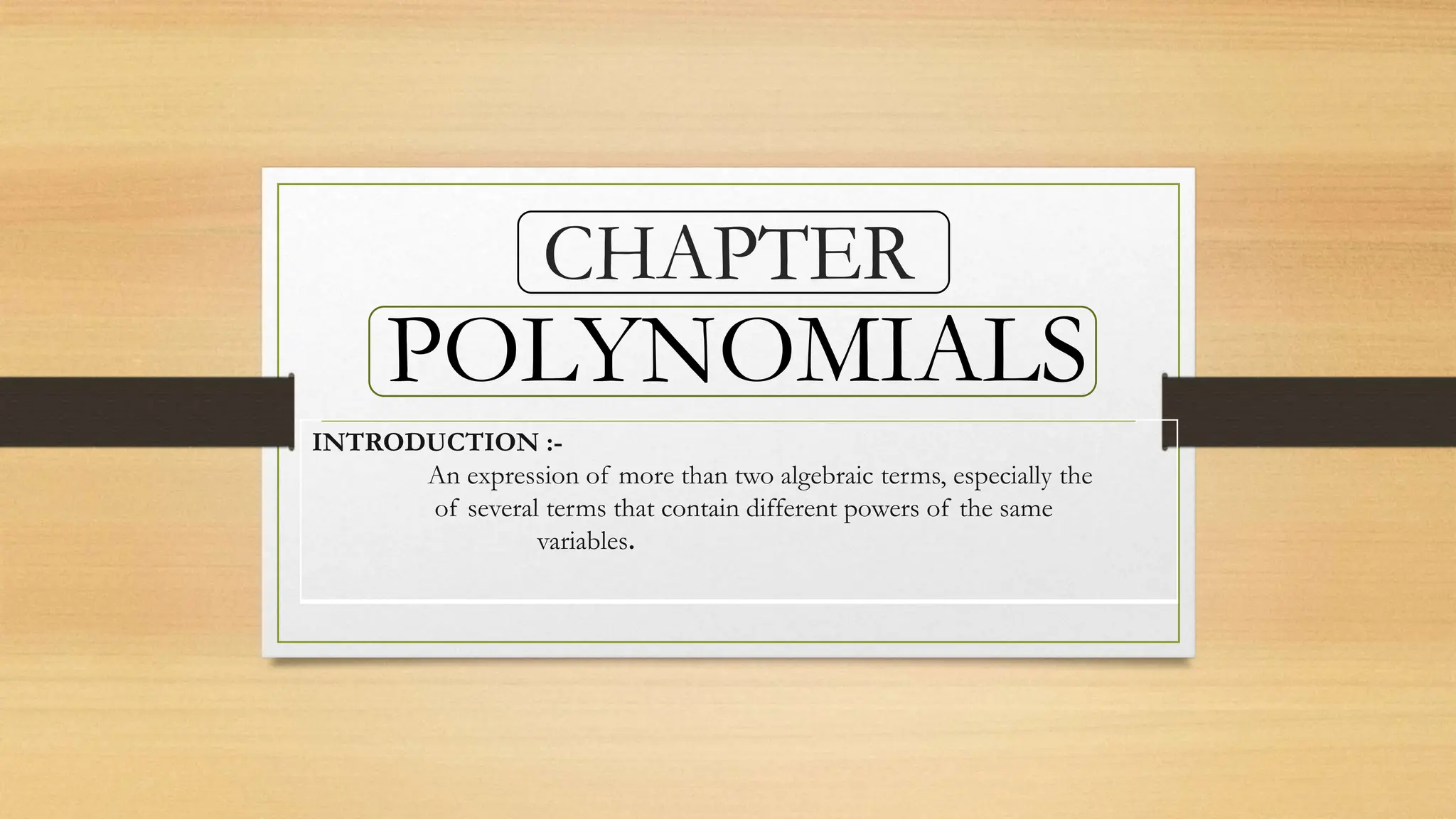 CHAPTER.ppt of polinomial chapter 2 class 9 ppt ppt ppt | PPTX