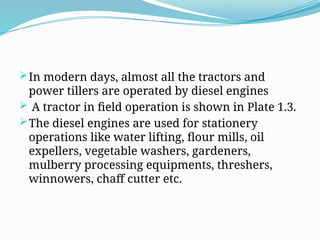 Energy for agriculture Farm Machinery and Power | PPTX