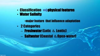 Ecology Chapter 25: AQUATIC ENVIRONMENT | PPTX
