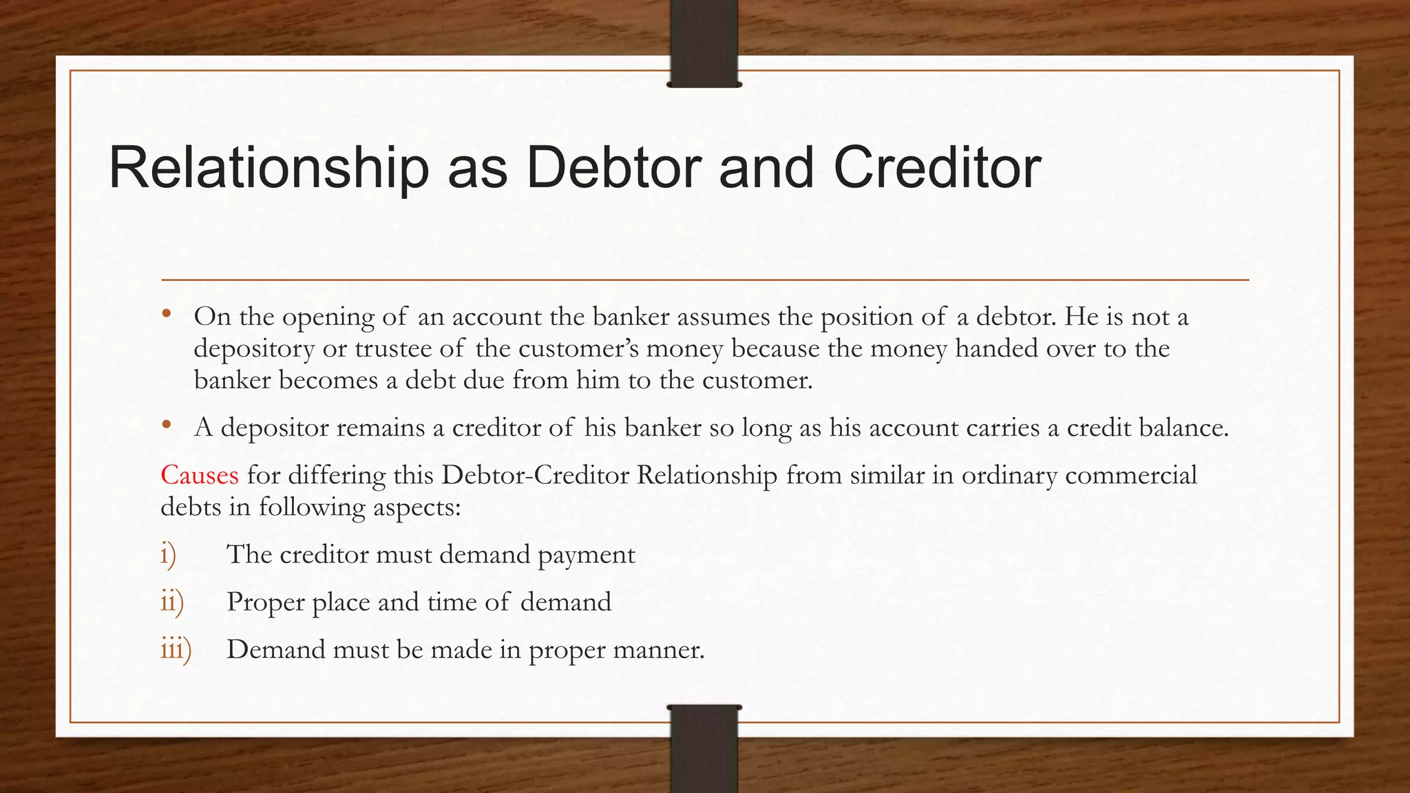 Relationship Between Banker and Customer | PPTX