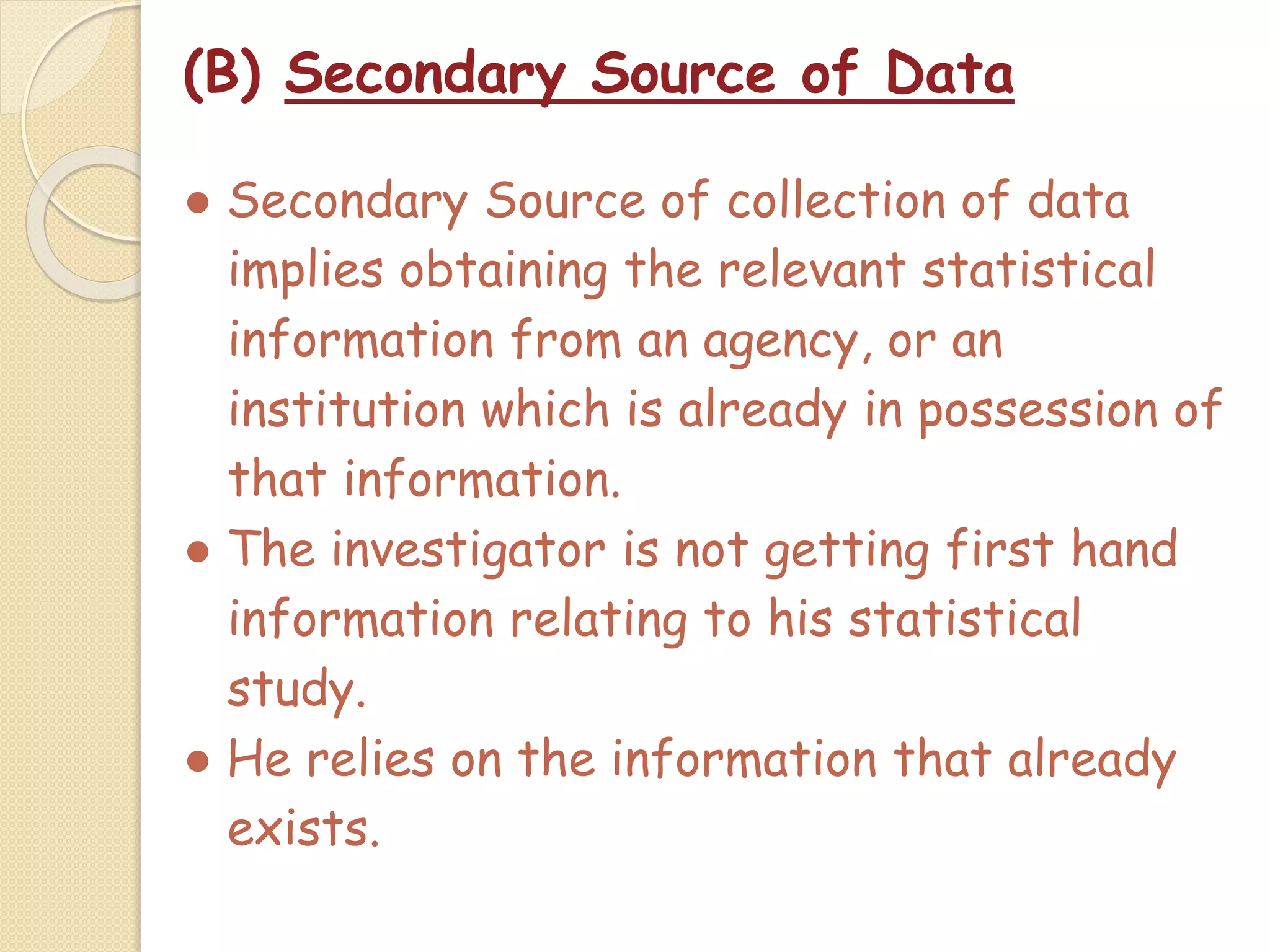 Chapter 2 collection of data | PPT