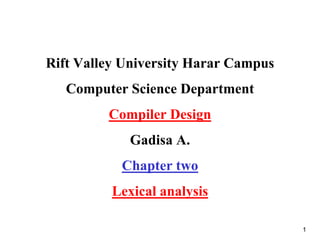 compiler Design course material chapter 2 | PPT