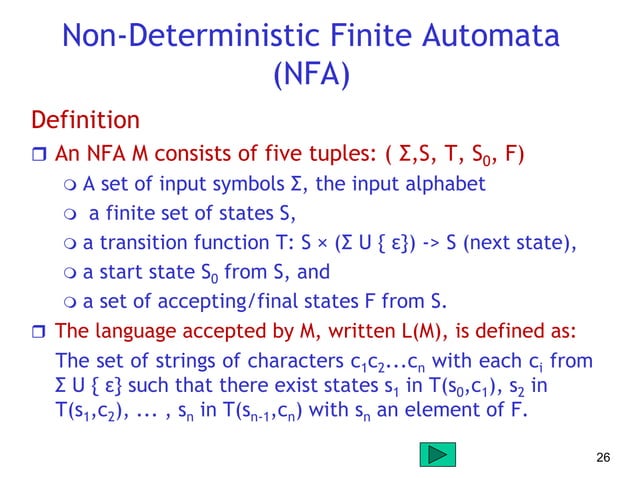 compiler Design course material chapter 2 | PPT