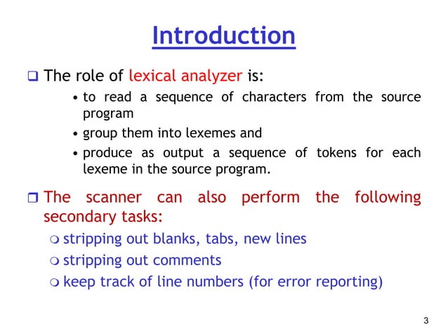 compiler Design course material chapter 2 | PPT