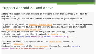 Chapter 2 lesson-1 adding the action bar | PPTX